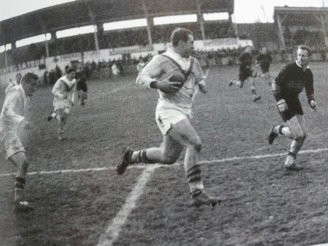 France rugby league forward, Jean Pambrun in action for Catalans XIII ...